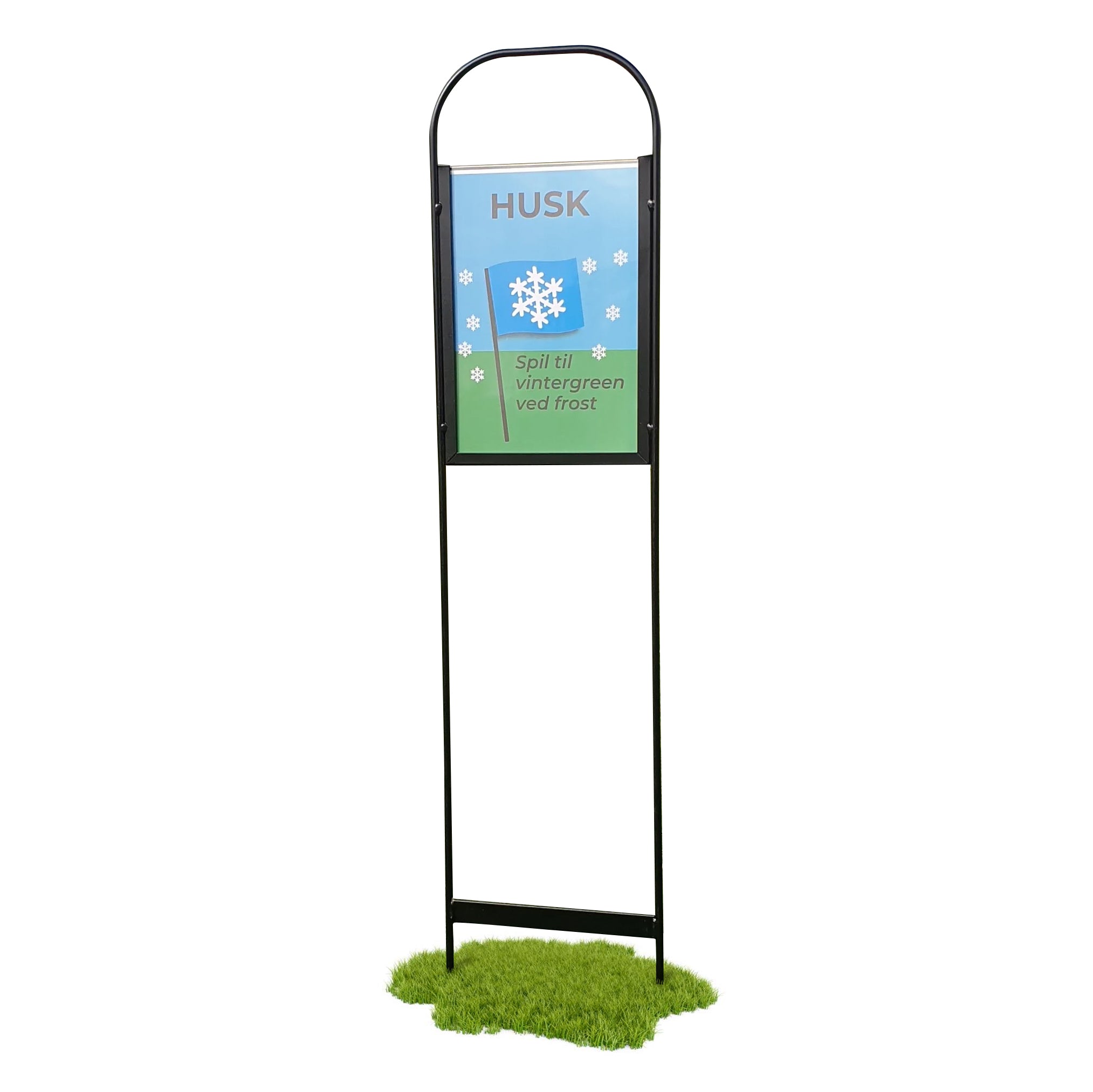 Info skilt til A4-ark – GolfbaneProdukter ApS